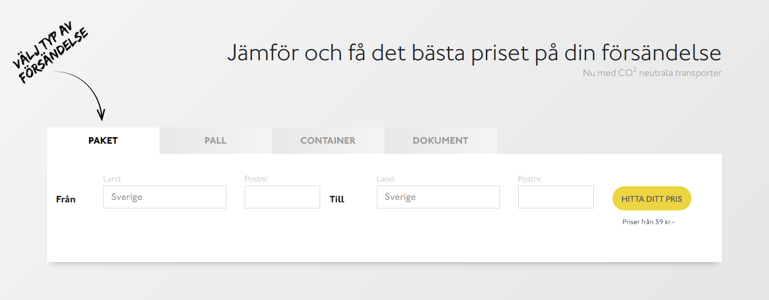 Skicka paket billigt - inom Sverige och utomlands